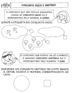ATIVIDADE CONJUNTO VAZIO E UNITÁRIO | Atividades Educativas