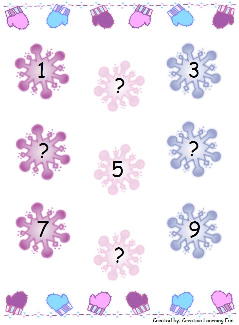 Creative Learning Fun - Snowflake Number Sequence (1-35) FREE Printable