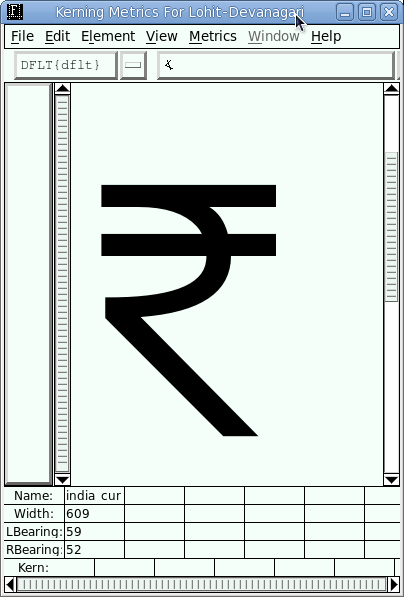 Pravin Satpute: Added New Indian Rupee symbol — INR to Lohit Devanagari