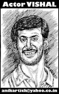 ANIKARTICK: Drawing of South Indian Actor VISHAL
