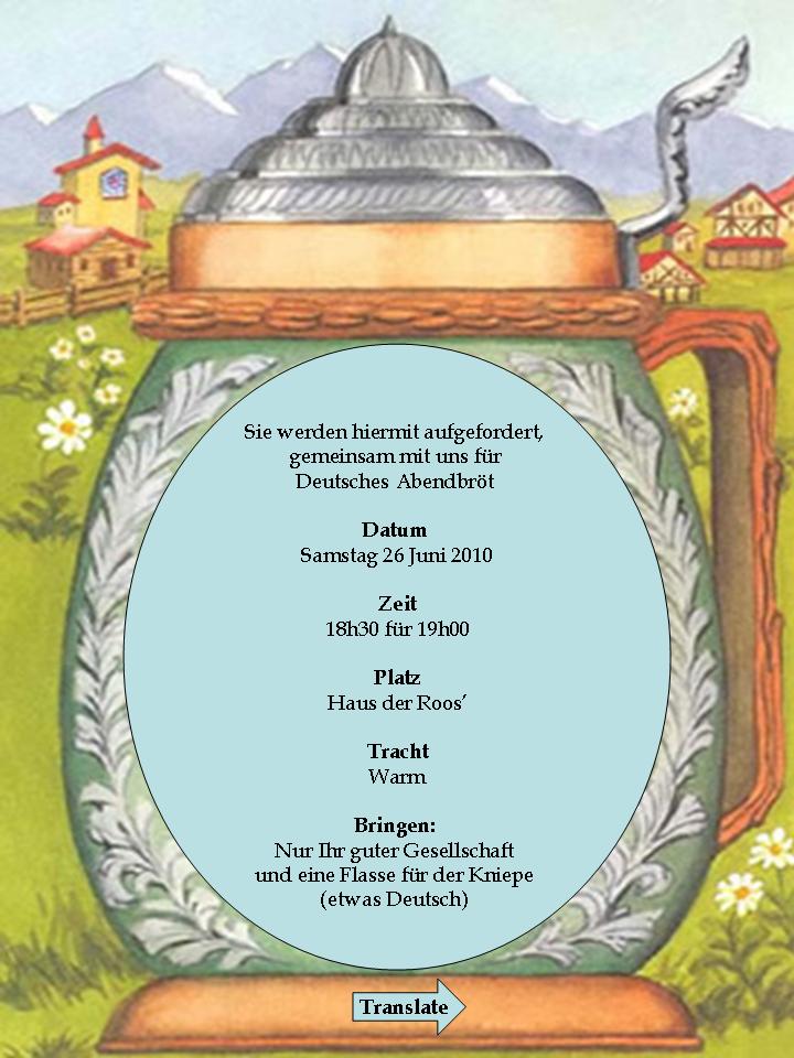 Dinner Club: True German Dinner