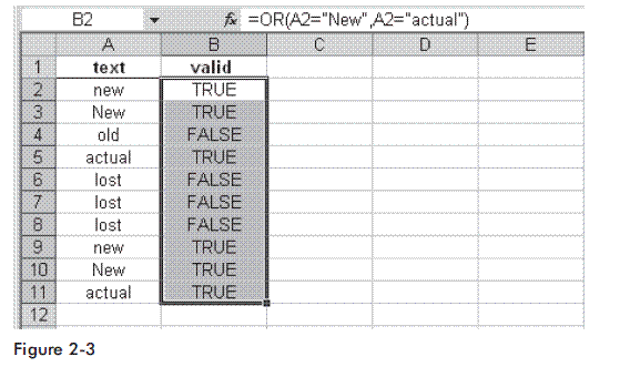 Use the OR function to check cells for text - Logical Functions ...