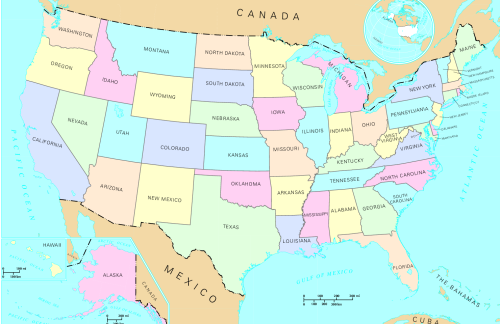 de paseo por los united states: Estados americanos