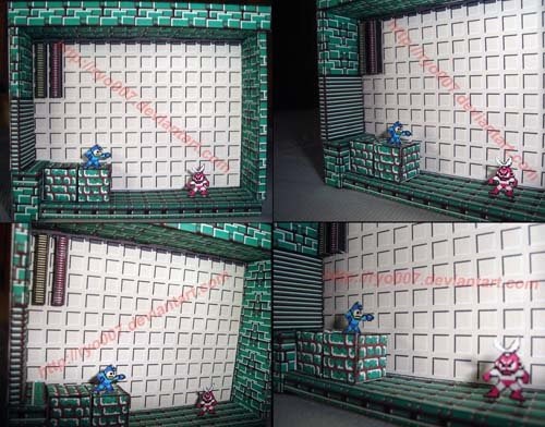 Mega Man Papercraft Diorama - Cutman Stage ~ Paperkraft.net - Free ...