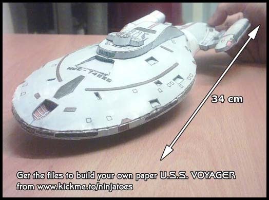Star Trek Papercraft - USS Voyager ~ Paperkraft.net - Free Papercraft ...