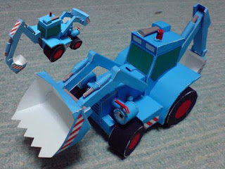 Digger-Excavator Robot Papercraft ~ Paperkraft.net - Free Papercraft ...