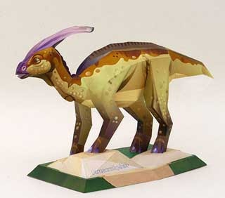 Dinosaur Papercraft - Parasaurolophus ~ Paperkraft.net - Free ...