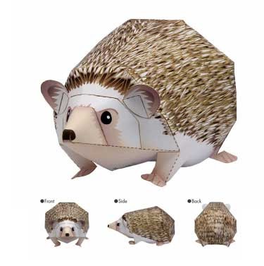 Animal Papercraft - Four-toed Hedgehog ~ Paperkraft.net - Free ...