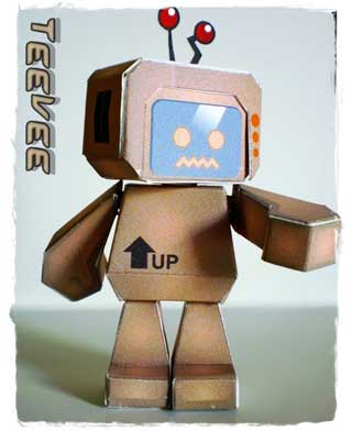 TeeVee Paper Toy ~ Paperkraft.net - Free Papercraft, Paper Model ...