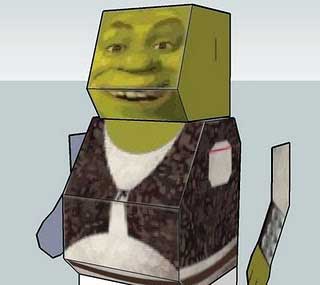 Shrek Paper Toy ~ Paperkraft.net - Free Papercraft, Paper Model, & Papertoy