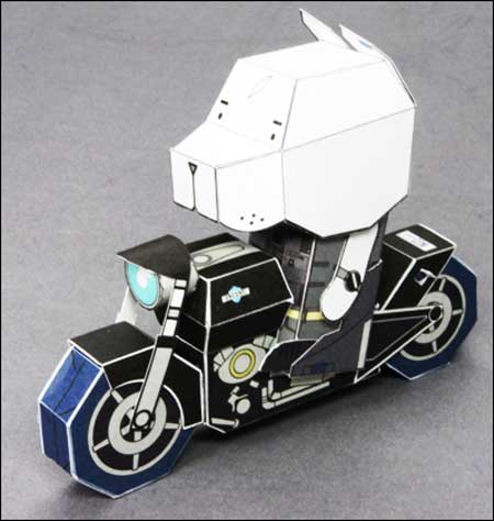 Papercraft - Motorcycle Mobile Suit Wandam Bulldog FXD2 - Papercraft4u ...