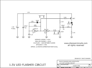 electronic circuits: 1.5V LED FLASHER