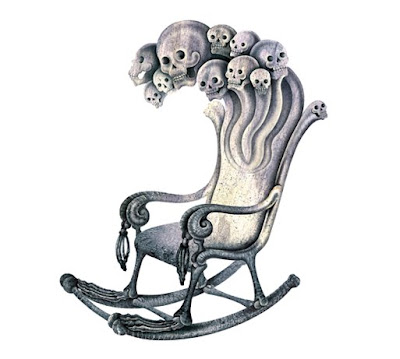 Super Punch: Skull and bones rocking chair