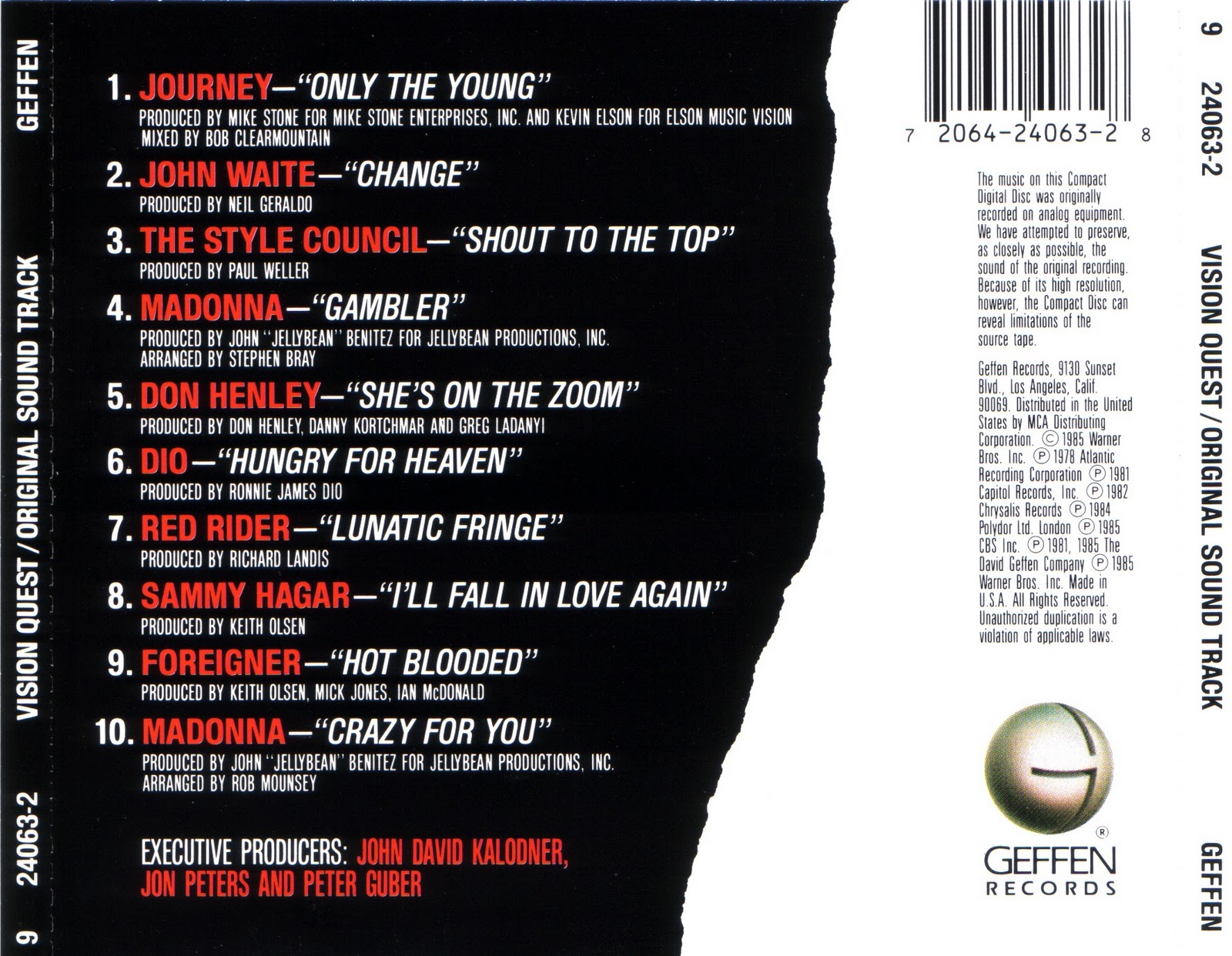 AOR Night Drive: 'Vision Quest' Soundtrack Movie (1985)