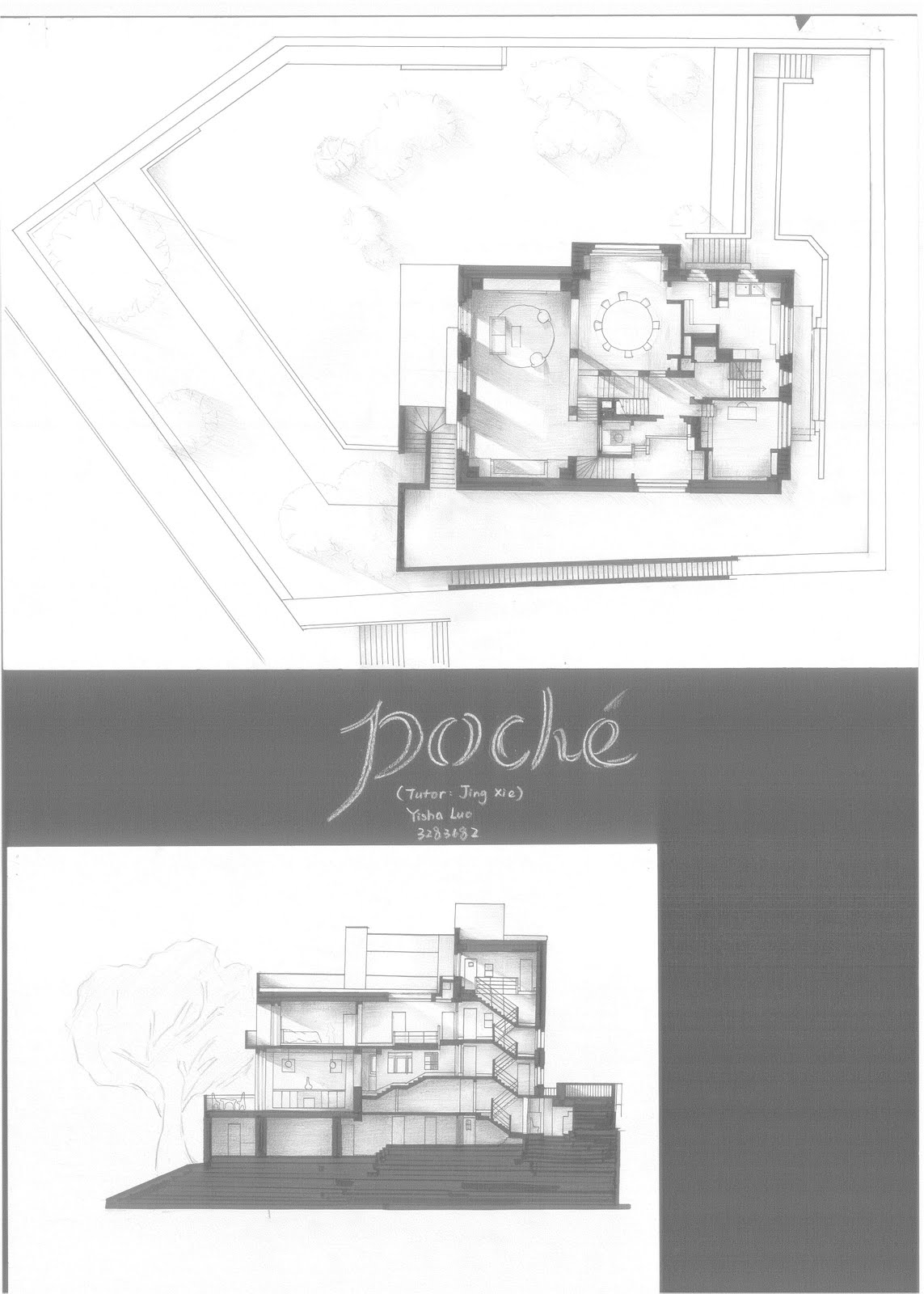 Yisha Luo: Drawings: Parti and Poche