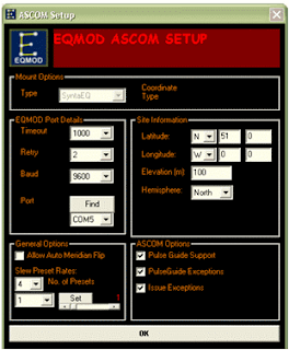 Astrofilo per passione: Comandare la montatura tramite EQMOD-EQDIR