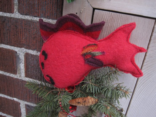 Felted wool fish