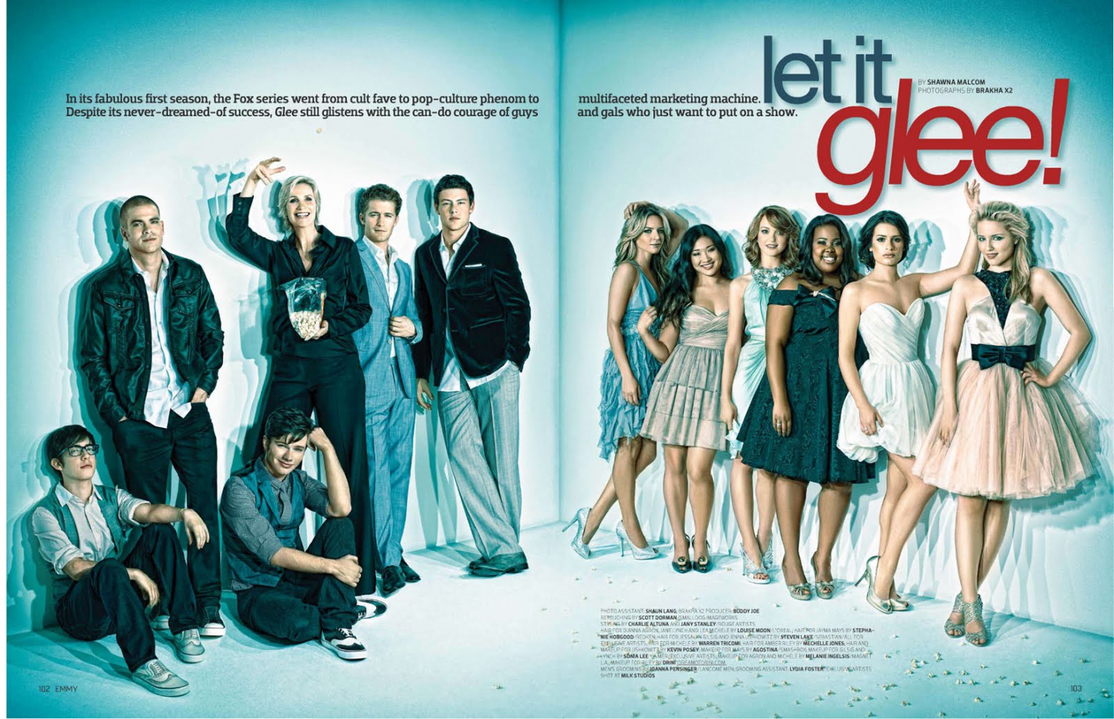 TeenCelebBuzz: Glee Cast Covers Emmy Magazine