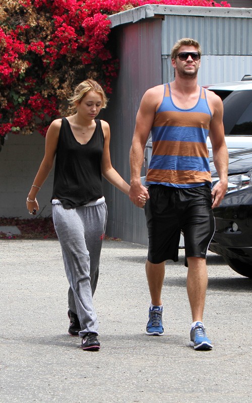 Miley Cyrus Workout: Miley Cyrus & Liam Hemsworth: Hollywood Workout