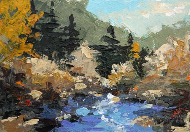 John K. Harrell Fine Art : Fall Perspective 5 x 7 Acrylic ...