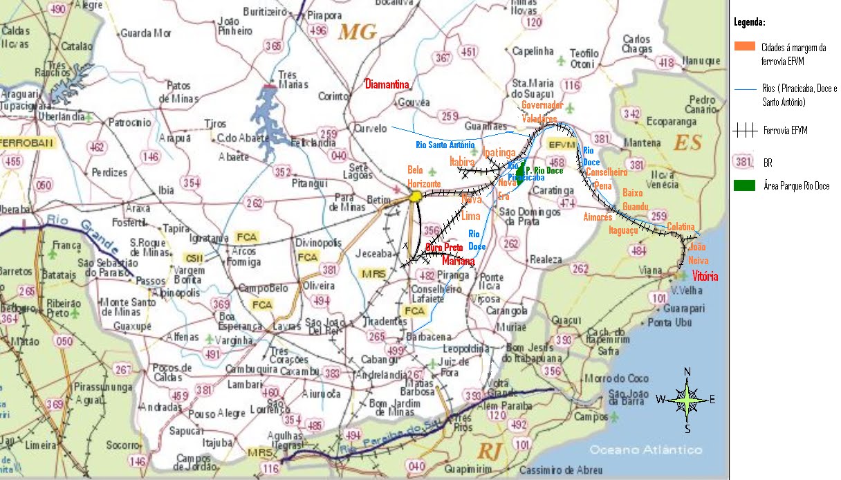 ' Olhares Virtuais: Mapa regional de Ipatinga