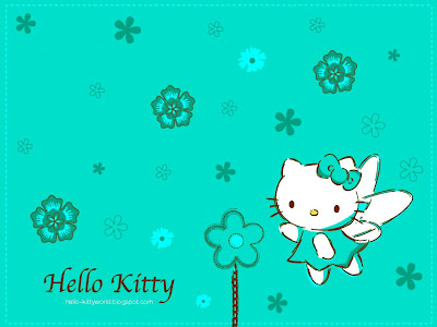 Hello Kitty World: Hello Kitty-Green Wallpeper
