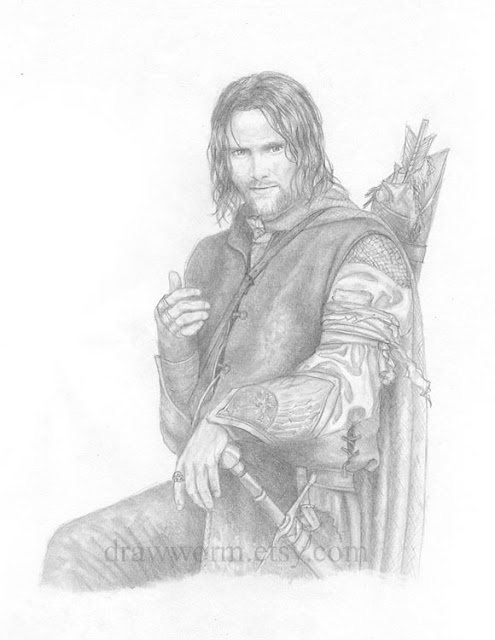 Drawworm is drawing: Aragorn from the Lord of the Rings drawing