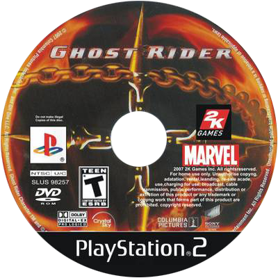 PS2 Game Disc Cover Art