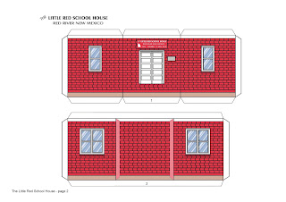 My Little House: Red Schoolhouse Paper Model