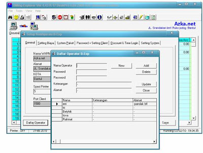 Cara setting BILLING WARNET: Cara setting billing WARNET