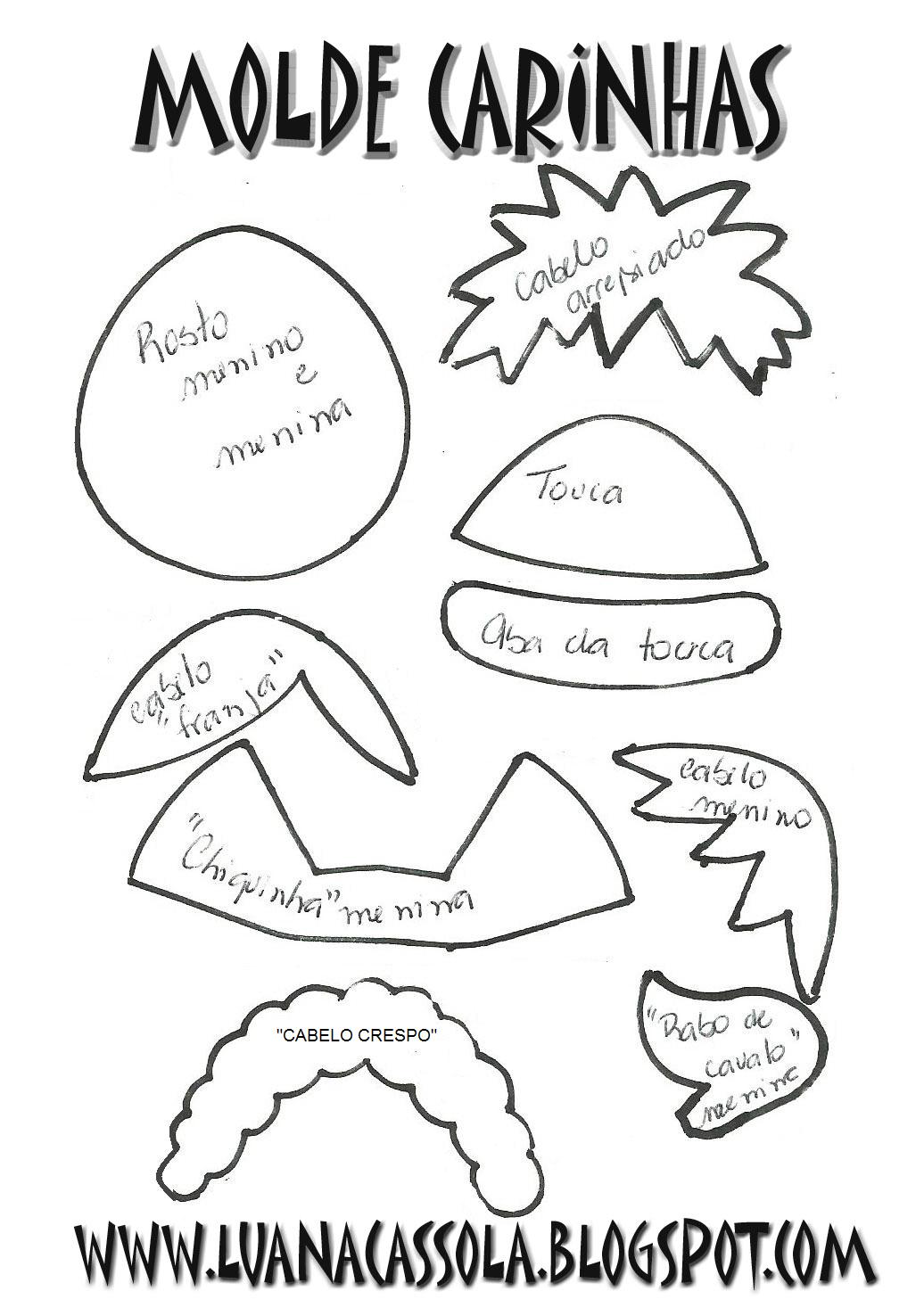 carinhas_aplica%C3%A7%C3%A3o_molde.jpg (1036×1476) | Molde ...