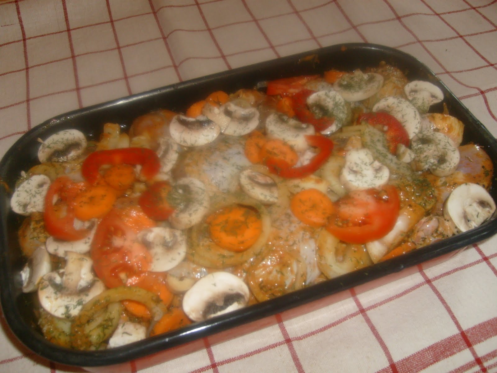 Bunatati simple: Friptura de pui la tava cu ciuperci