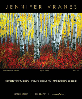 Aspen Paintings by Contemporary Aspen Artist Jennifer Vranes, Birch ...