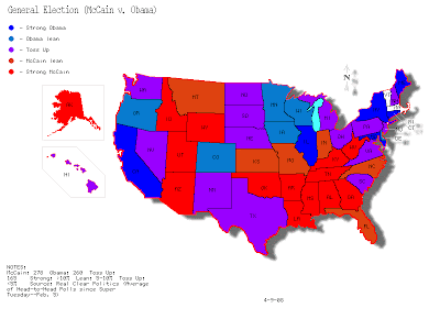 Frontloading HQ: The Electoral College Maps (4/9/08)