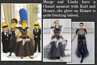 lookbook: Homer and Marge Simpson in black and white Chanel