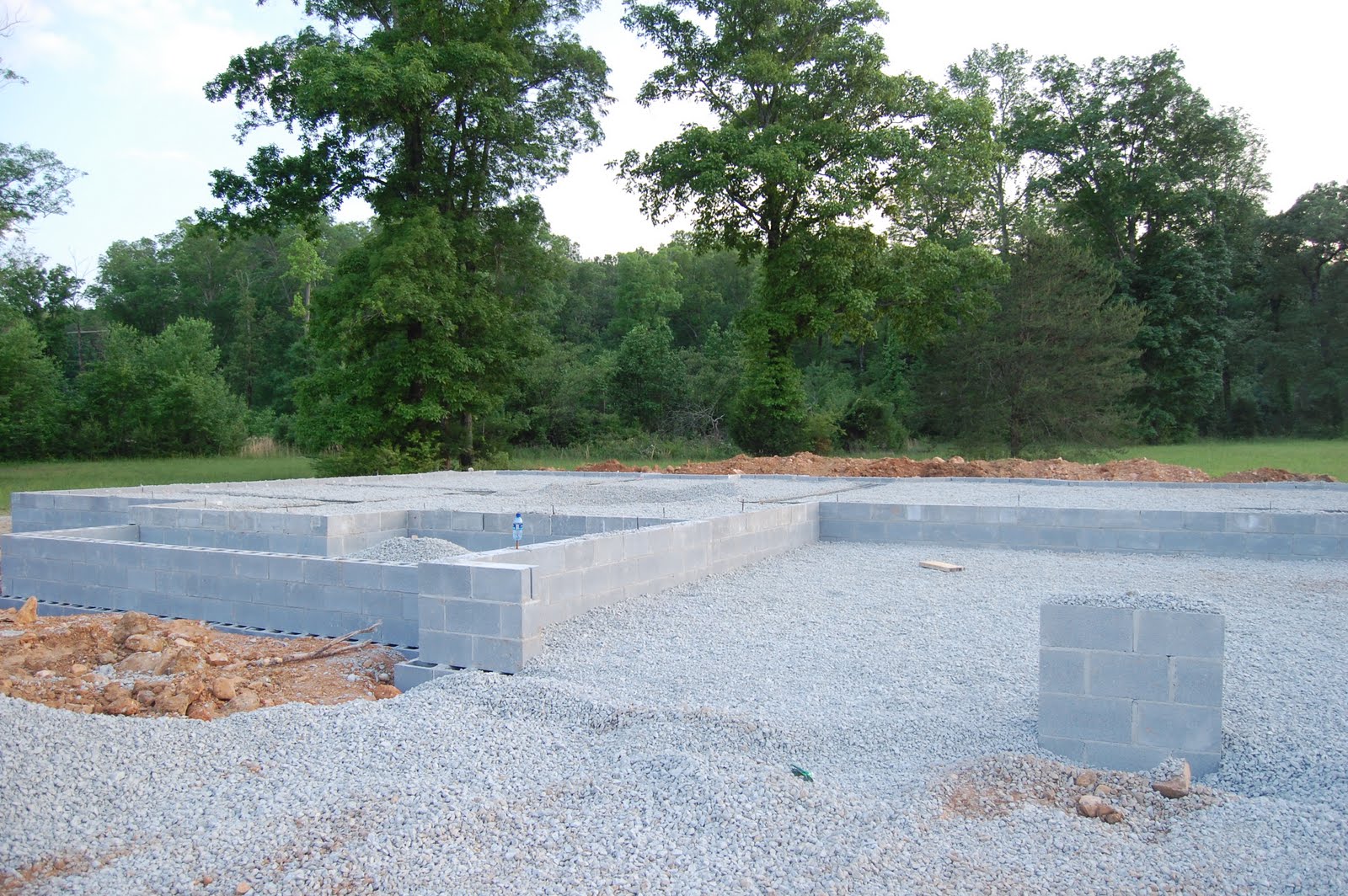 Home Building Project: Rocks in Foundation