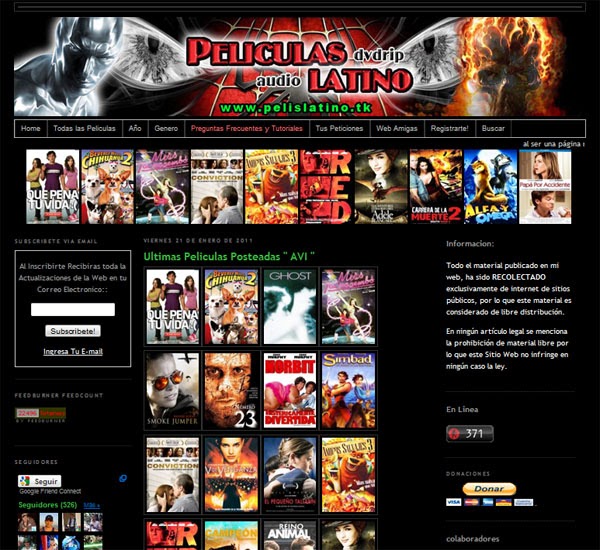 Mejores Páginas Web para Descargar: Peliculas Dvdrip Latino
