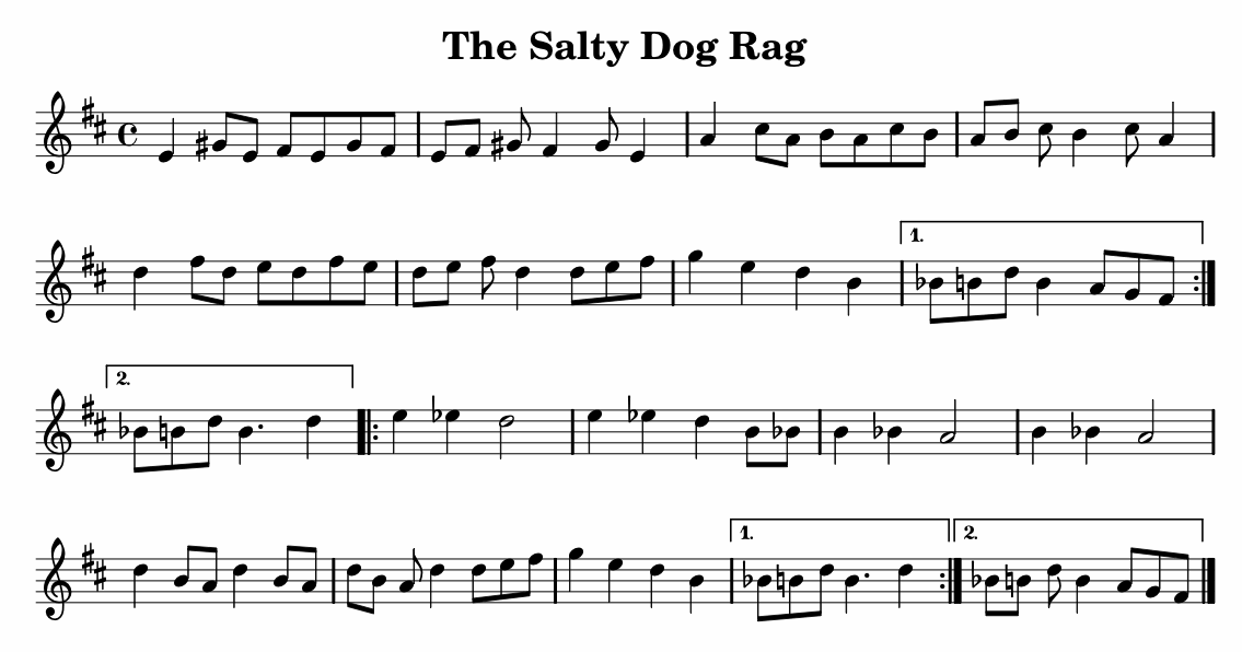 Fiddle Studio: Salty Dog Rag Sheet Music