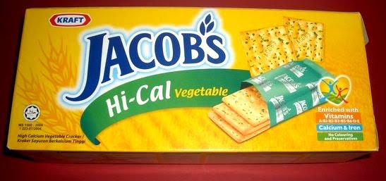 All about calories and foods in Malaysia: Jacob's Hi-Cal Vegetable Crackers