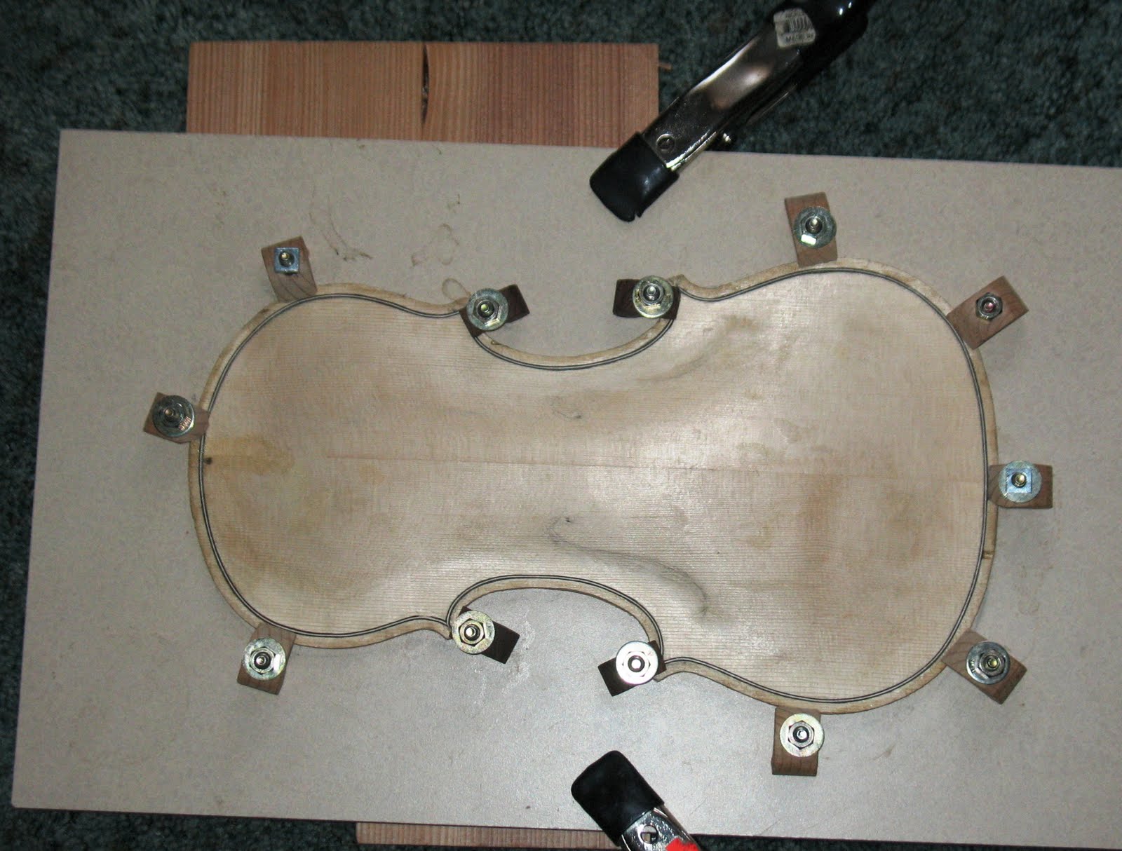 Ken's violin making: plate tuning fixture