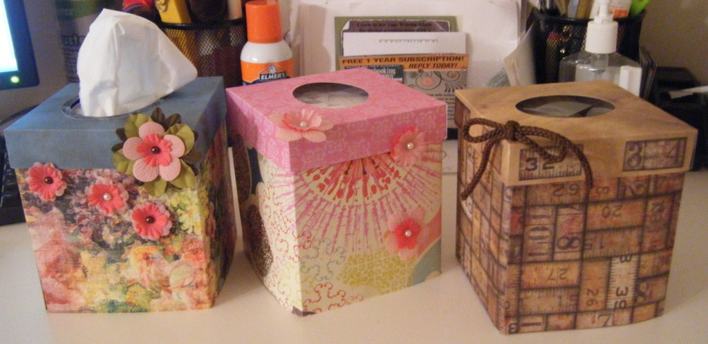 crEATive hAYes crEATions: Tissue box covers..my craft of the week, or ...