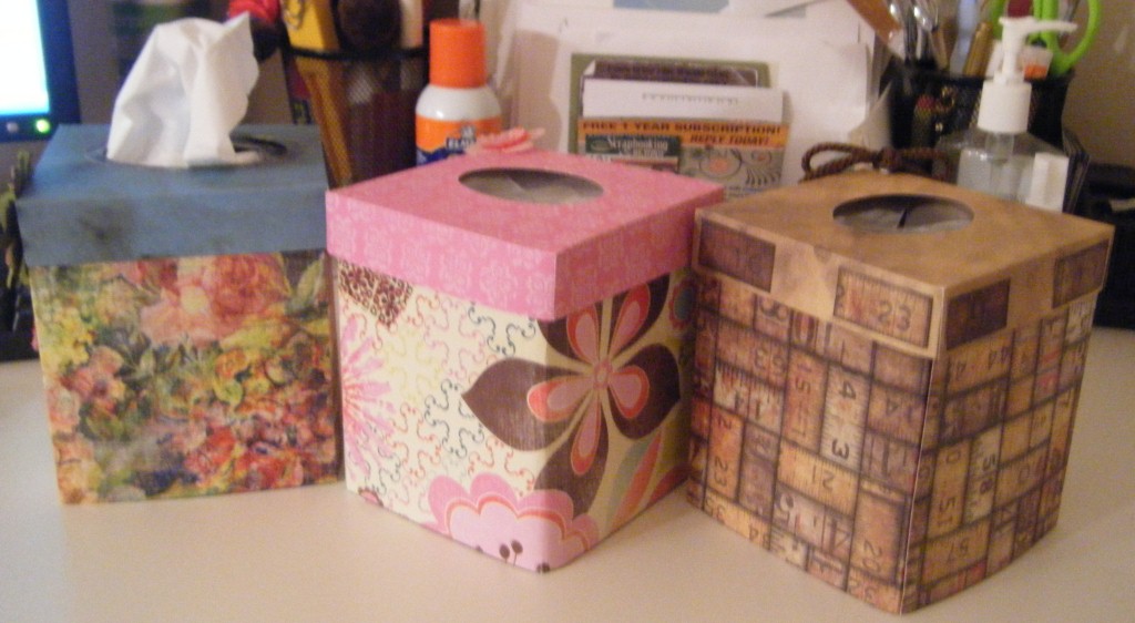 crEATive hAYes crEATions: Tissue box covers..my craft of the week, or ...