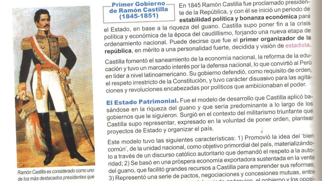Remebranzas de la Republica Peruana: PRIMER GOBIERNO DE RAMON CASTILLA