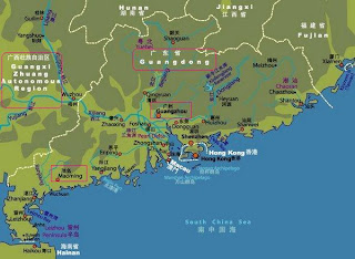 Prinzing Family of Five: Map of Guangdong Province and location of ...