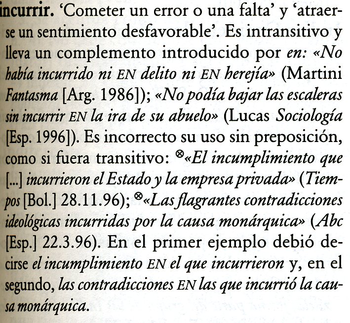 sensacionesinciertas: INCURRIR