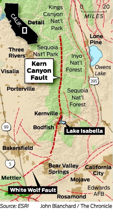 Bakersfield Observed: Kern Canyon seismic fault threatens Lake Isabella dam
