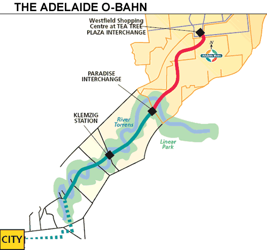 dunia transport: O-BAHN ( Adelaide) -----> BUS BERJALAN DIATAS REL KERETA