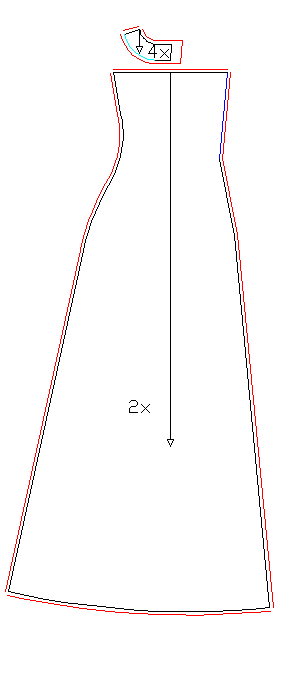 Tipare de croitorie: Tipar rochie cu cravata