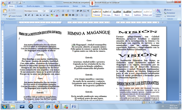 Informatica San Mateo: Texto en columnas