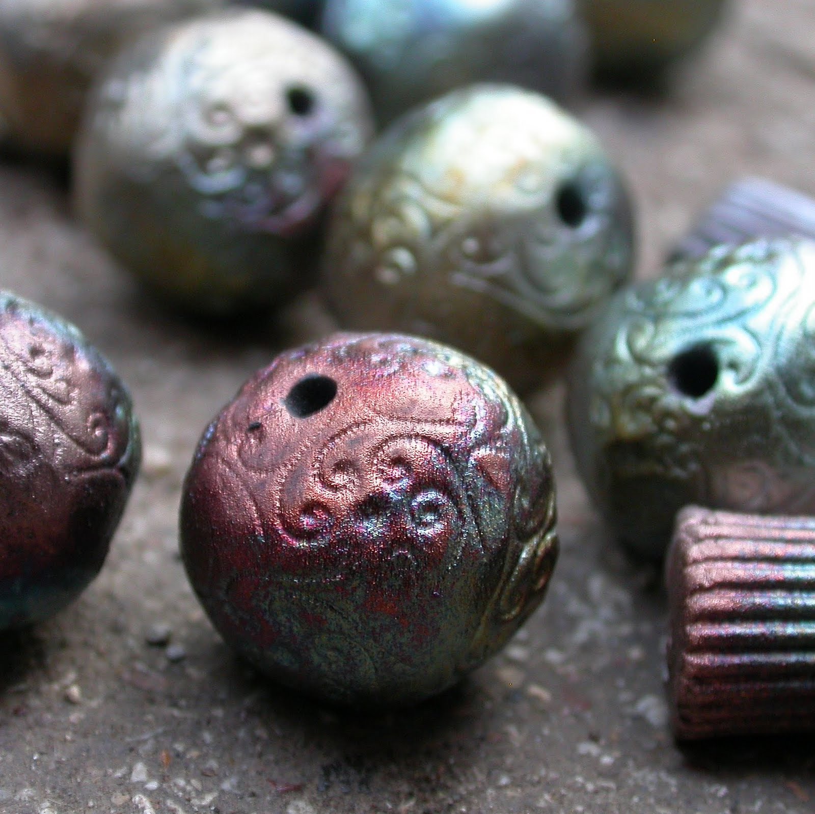 Backyard Raku Beads – NKP designs – ZINNIA STUDIO